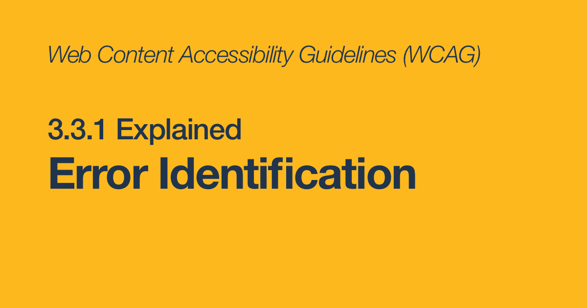 3.3.1 - Error Identification