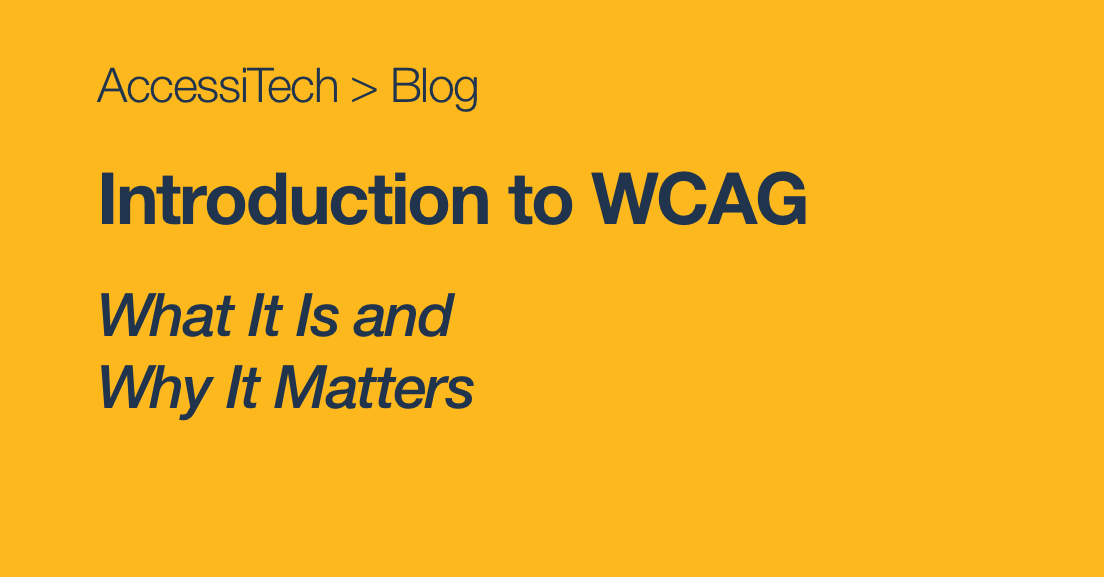 Introduction to WCAG - What It Is and Why It Matters